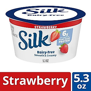 Silk Soy Milk Dairy-Free Yogurt Alternative, Strawberry, Gluten-Free, Vegan, Non-GMO Project Verified, 5.3 oz.