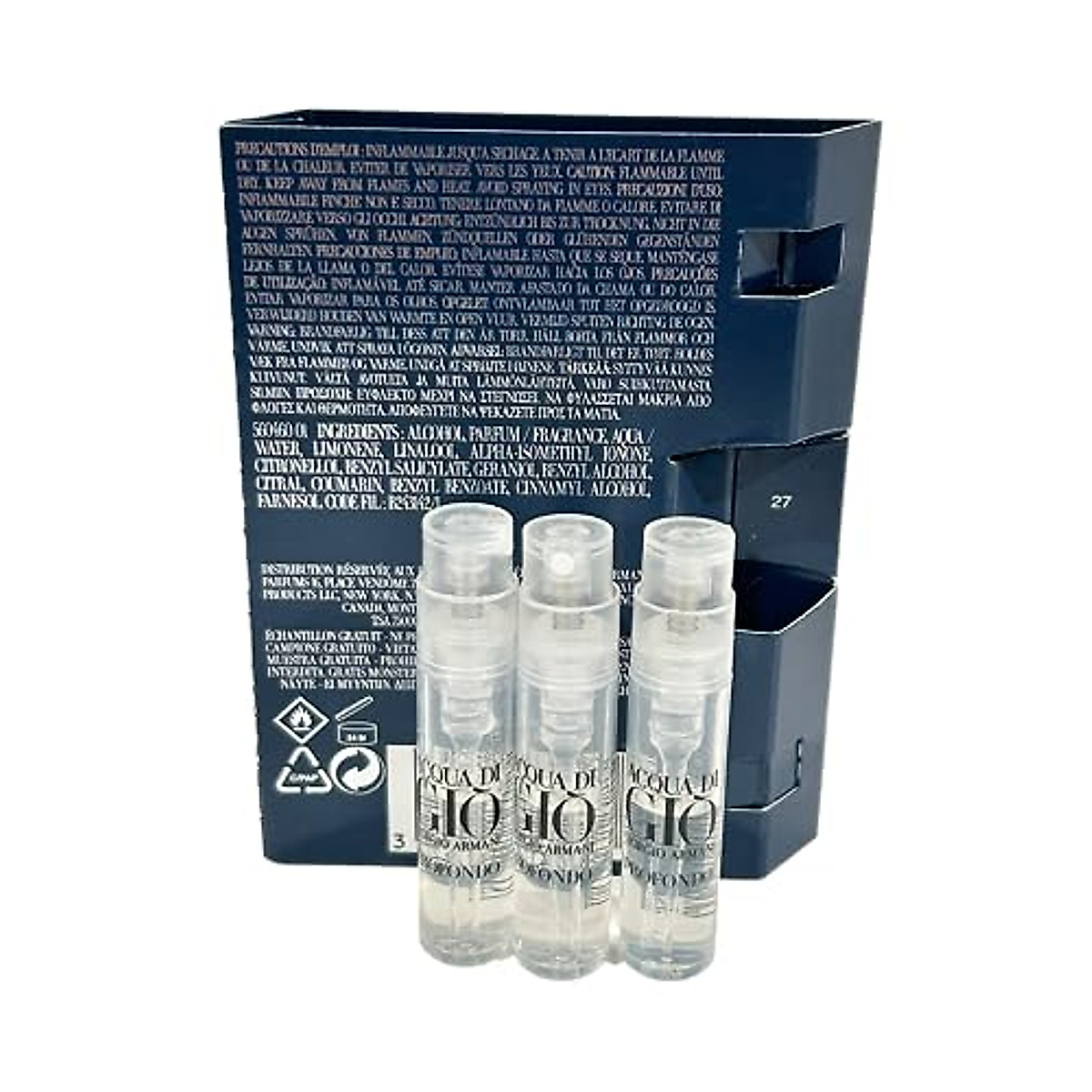 GIORGIO ARMANI Acqua Di GIO Profondo Sample Spray Perfume 1.2ml / 0.04 oz - 3 PCS set