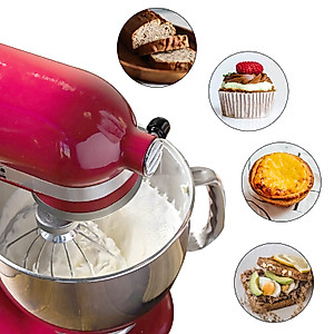 K45WW Wire Whip for Kitchenaid Stand Mixer, Stainless Steel, Egg Heavy Cream Beater, Cakes Mayonnaise