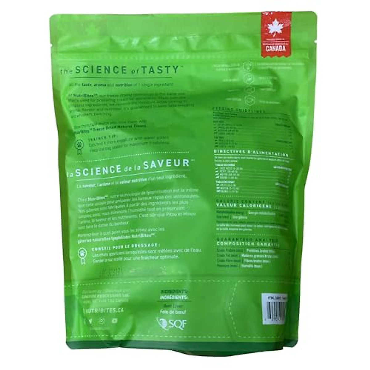 Nutri Bites Freeze Dried Liver Treats for Dogs & Cats - High-Protein Single Ingredient Dog Treats, Beef Liver - Grain Free, Easy to Digest - Proudly Made in Canada - 500g / 17.6oz (2pk)