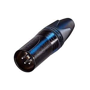 Neutrik NC4MXX-BAG XLR 4-Pin Male Cable Connector in Black with Silver Contacts