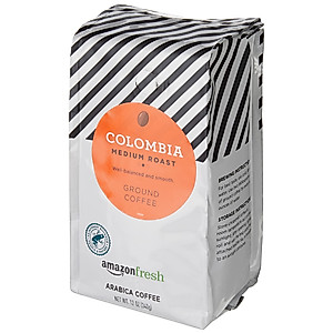 Amazon Fresh Colombia Ground Coffee, Medium Roast, 12 Ounce