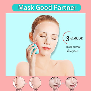 AUROARC Sonic Facial Cleansing Brush, Upgraded Silicone Face Scrubber for Cleaning and Exfoliating, Waterproof Face Wash Brush for Women