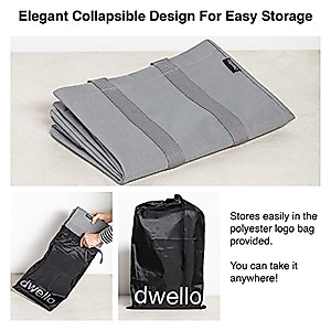 Dwello 52-litre collapsible laundry bag for clothes storage, tidying apartment essentials or as an organizer basket. Ideal for sports equipment, dorm-room essentials or as a large beach tote bag