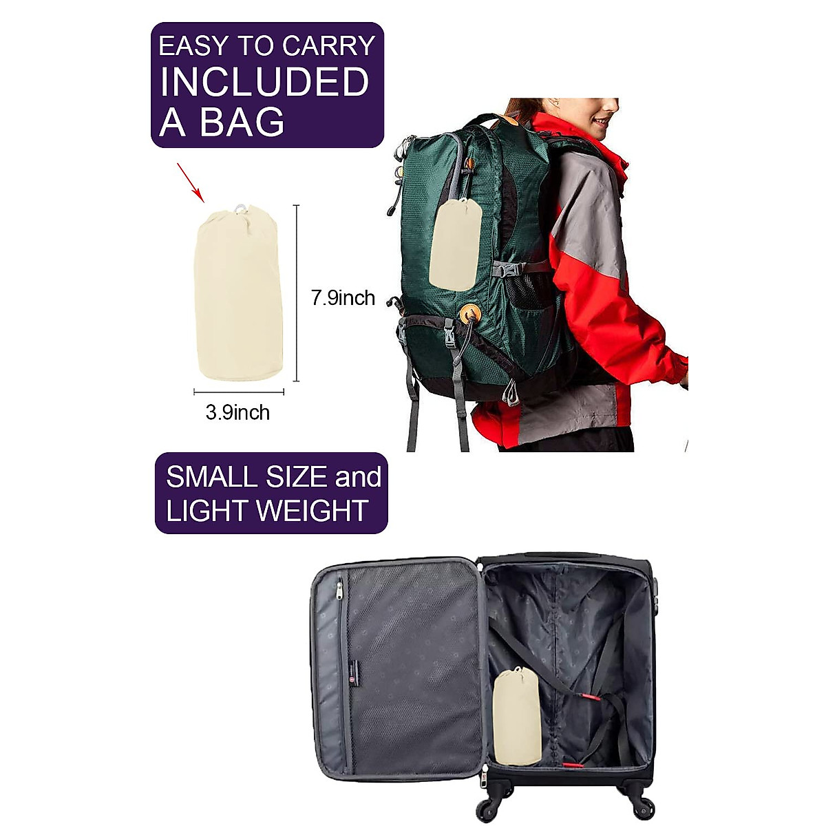 LOMON Womens Lightweight Raincoat Hooded Waterproof Active Outdoor Quick Dry Rain Jacket Beige M