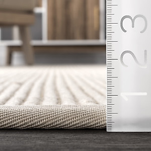 Rugs USA x Arvin Olano Patricia Jute and Wool Area Rug, 6x9, Ivory