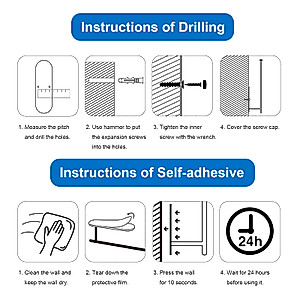 Searik Paper Towel Holder Under Cabinet Black Adhesive Paper Towel Holder Wall Mount Stainless Steel Hanging Paper Towel Roll Holder for Kitchen Bathroom Farmhouse Countertop