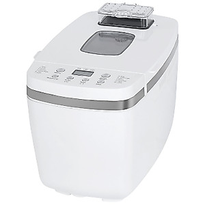 Patioer Bread Maker Machine with Gluten Free Setting 3LB 2.5LB 2LB Automatic Loaf Bread Machine with Fruit & Nut Dispenser 14-in-1 Breadmaker Dual Paddle Programmable 3 Crust Colors, White