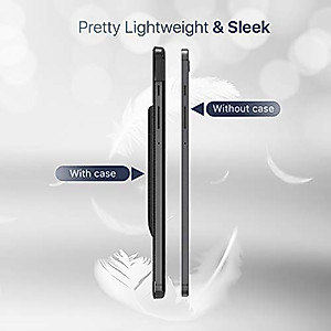 MoKo Case for Galaxy Tab S6 Lite 10.4 Inch 2024 2022 2020 (Model: SM-P620/P625/P613/P619/P610/P615/P617) with Built-in S Pen Holder, Slim Tri-Fold Soft TPU Cover with Auto-Wake/Sleep, Denim Black