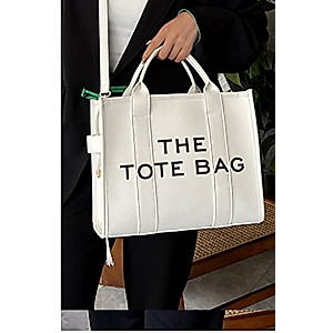 Women's Leather Tote Bag - Spacious and Versatile with Shoulder, Crossbody, and Zipper Features for Travel, School