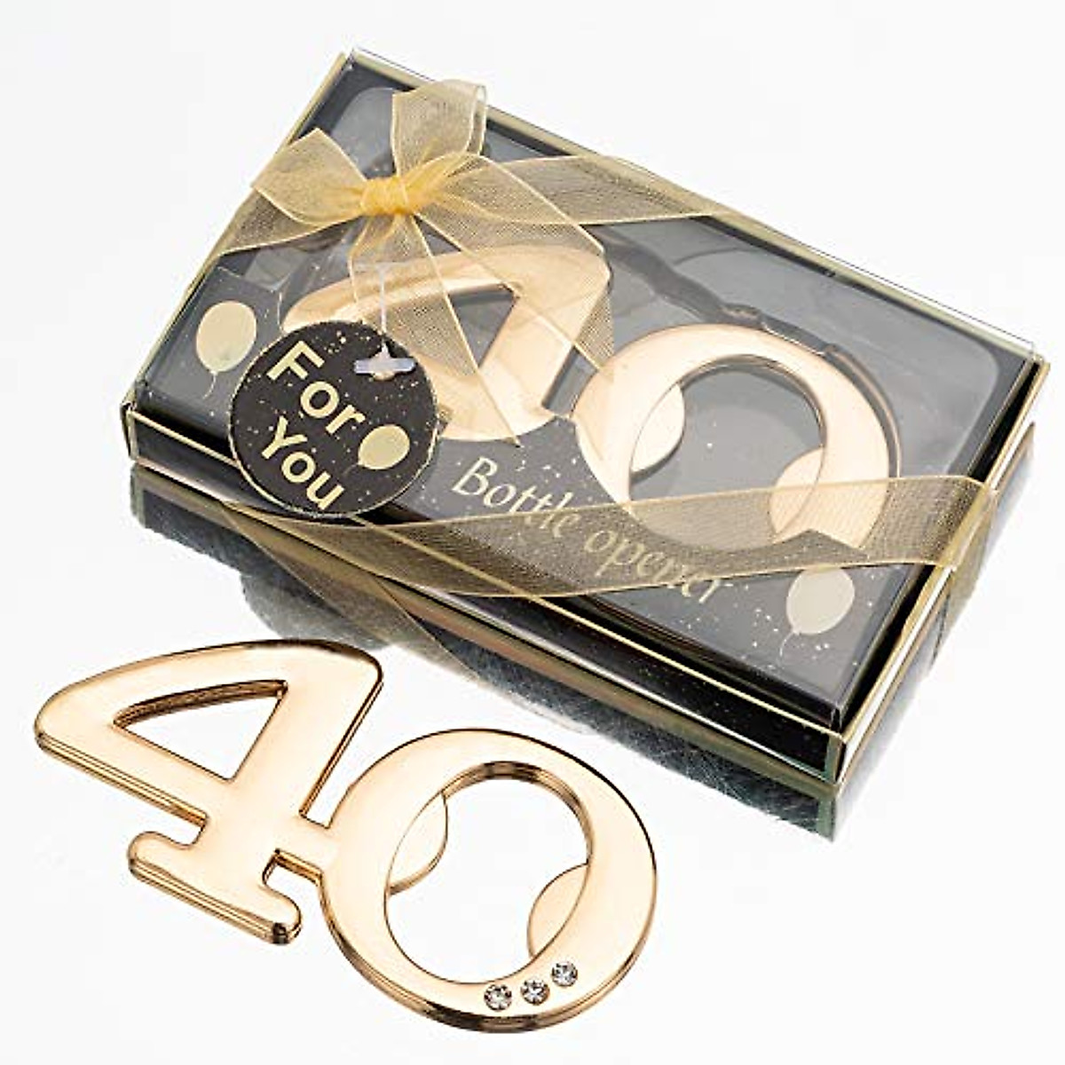 24PCS Latest 40 Bottle Openers for 40th Birthday Party Favors or 40th Wedding Anniversary Party Gifts 40th Birthday Party Gifts Souvenirs Decorations for Guests