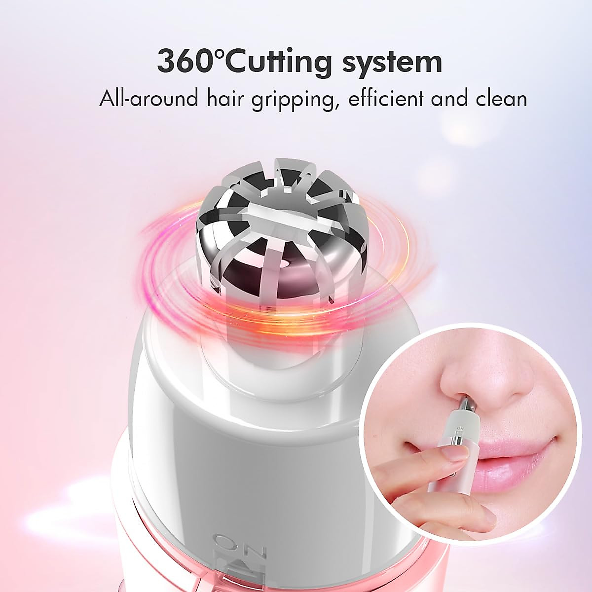 TOUCHBeauty Portable Ear Nose Hair Trimmer for Women, Nose Trimmer Women, Nose Hair Trimmer, Ear and Nose Hair Trimmer Clipper for Men Women, Mini Sized Battery Powered, Easy Cleansing