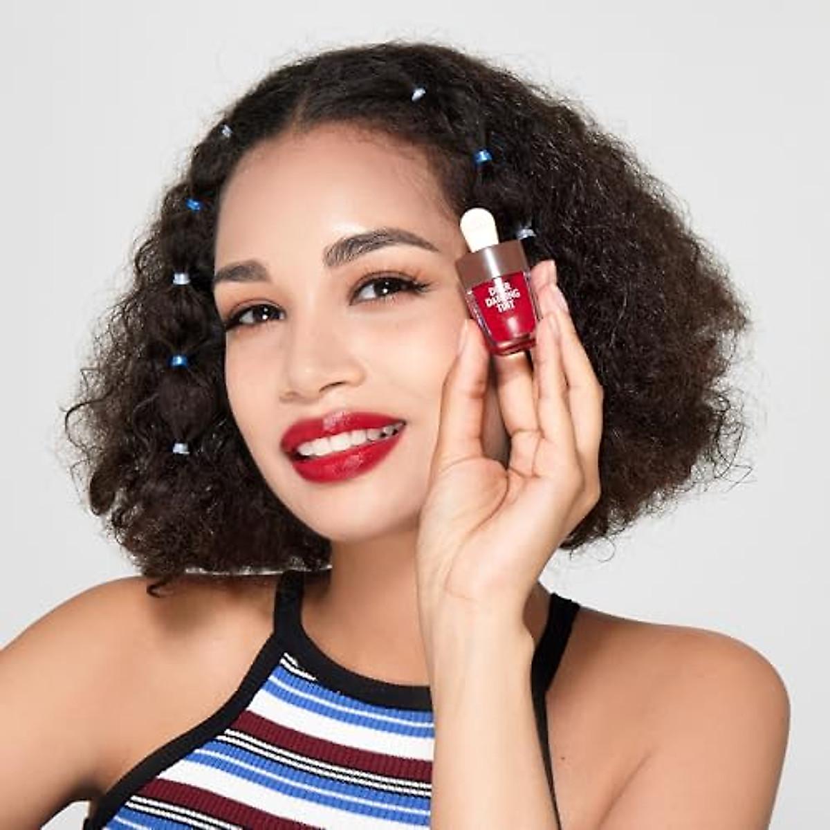 ETUDE Dear Darling Water Gel Tint Ice Cream (RD308 Honey Red) (21AD) | Vivid High-Color Lip Tint with Minerals and Vitamins from Soap Berry Extract to Moisture Your Lips