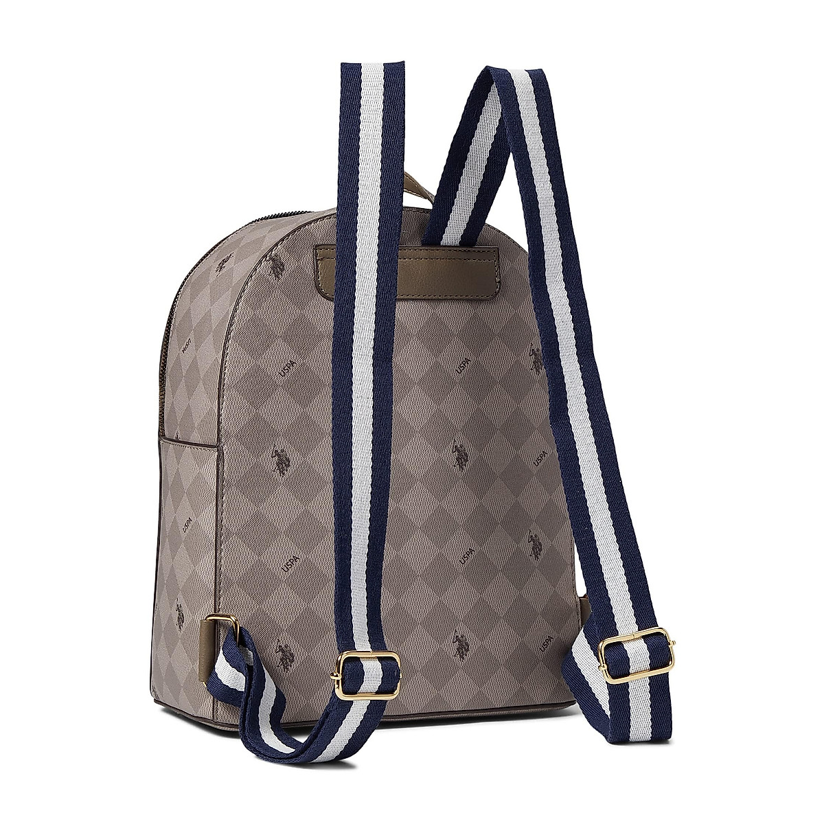 U.S. POLO ASSN. Floral Diamond Backpack Taupe One Size