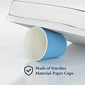 Turbo Bee 300Pack 3oz Disposable Paper Cups,Hot/Cold Beverage Drinking Cup，Small Blue Paper Cups for Bathroom and Mouthwash…