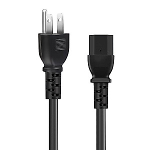 6FT PC Computer Power Cord for Dell OptiPlex Alienware XPS HP Elite Pavilion Envy Acer Lenovo ThinkCentre IdeaCentre MSI iMac Tower Desktop All in One Gaming AIO 3-Prong Power Cable