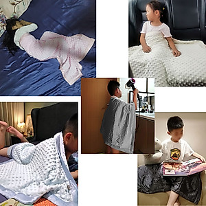 Cozysilk Baby Soft Silk Blanket - 100% Mulberry Silk On One Layer with Minky Plush Dot Blanket Backing - Reversible Double Layer, Gift for Girls/Boys Best for Summer (28 x 40 inch, Dark Grey)