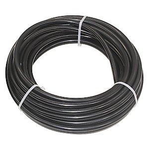 Qolekog Air Line 3/8" Tube OD Pneumatic Nylon Tube SAE J844 Airline For Air Brake Tubing or Fluid Transfer (Black 32.8Ft)