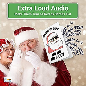 Prank Xmas Greeting Card Plays Raunchy Sounds When Opened. 3 Pack Has Big Fake Stop Button. 20 Hilarious Seconds of Nonstop Naughty Sound. Extra Loud Adult Gag Gift or Stocking Stuffer for Fun Friends