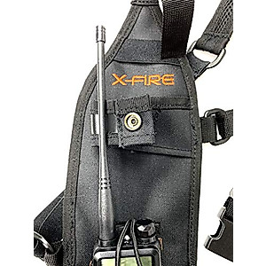 X-FIRE® Radio Vest Universal Holder Rig for Portable Two-Way Radios