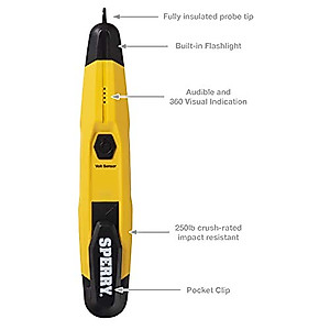 Sperry Instruments STK001 Non-Contact Voltage Tester (VD6504) & GFCI Outlet / Receptacle Tester (GFI6302) Kit, Electrical AC Voltage Detector, Yellow & Black