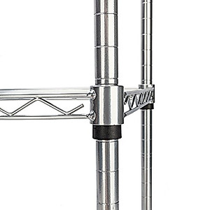 Wire Shelving Unit Adjustable Steel Wire Rack Chrome, Heavy Duty Storage Shelving Unit On 4'' Wheel Casters, Metal Organizer Wire Rack,for Kitchen (4 Tiers - 23.6W x 13.7D x 47.2H)