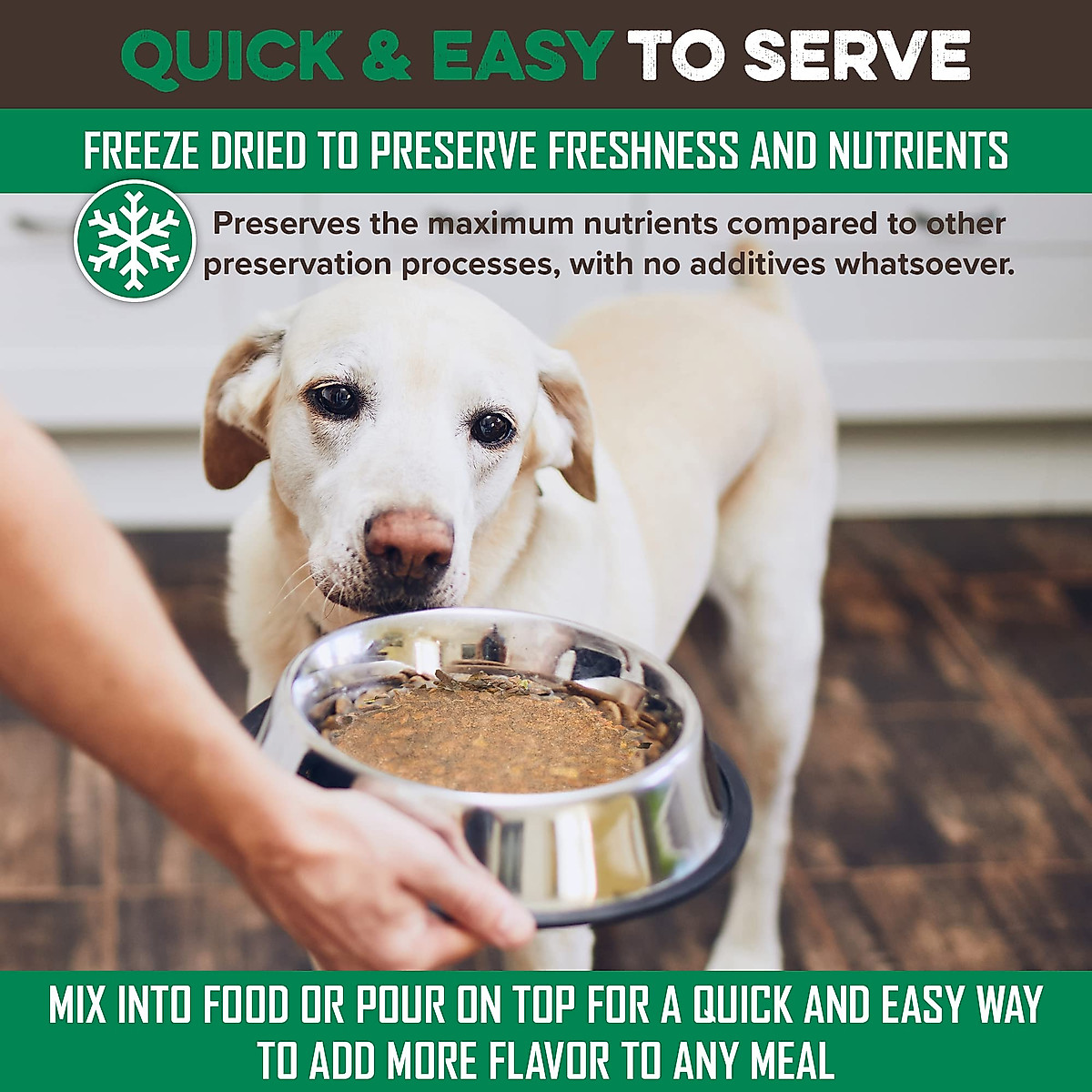 Freeze Dried Dog Food Toppers For Picky Eaters - Raw Elk - Digestive Strength Dog Food Flavoring Supports Gut Health With Healthy Probiotics - Enhance Your Dogs Meal With This Flavor Packed Mix