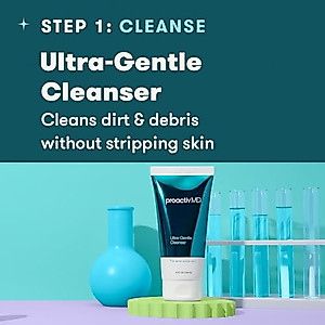 ProactivMD Adapalene Gel Acne Kit - with Adapalene Gel Acne Treatment, Green Tea Face Cleanser, and Moisturizer with Hyaluronic Acid- 90 Day Kit