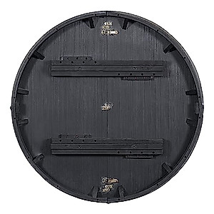 GINGVAT 5-Piece Farmhouse Style Extendable Round Dining Table Set,with 4 Upholstered Chairs,for Living Room,Kitchen, Black