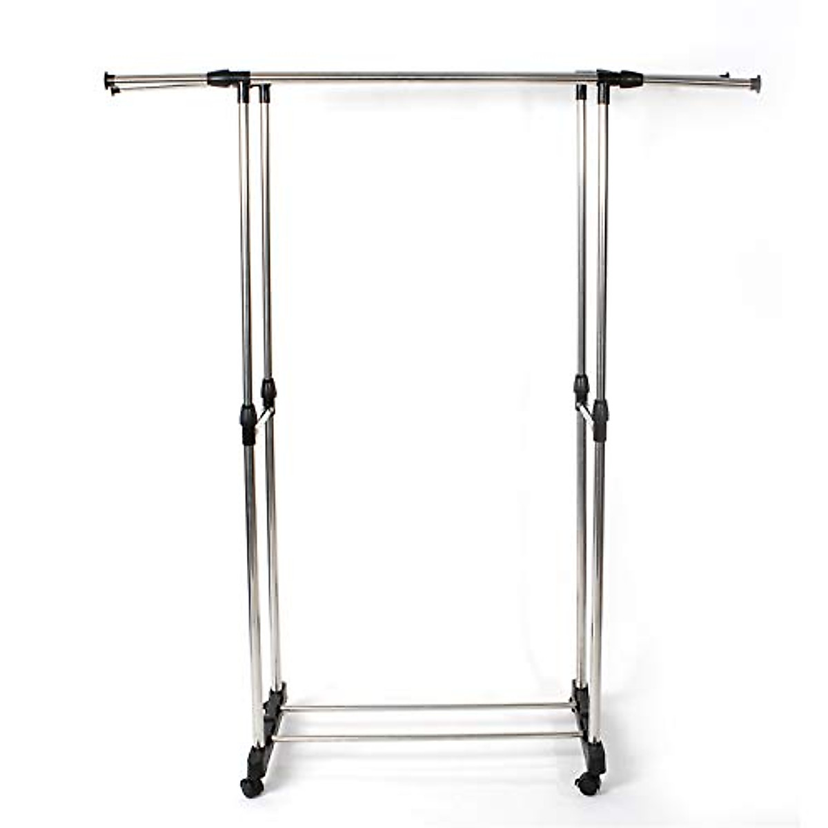 Ochine Adjustable Height and Width Rolling Metal Clothes Rack Height Adjustable Clothes Rack Portable Clothing Rack Rolling Garment Rack Hanging Rack Rolling Clothes Organizer Chrome Garment Rack