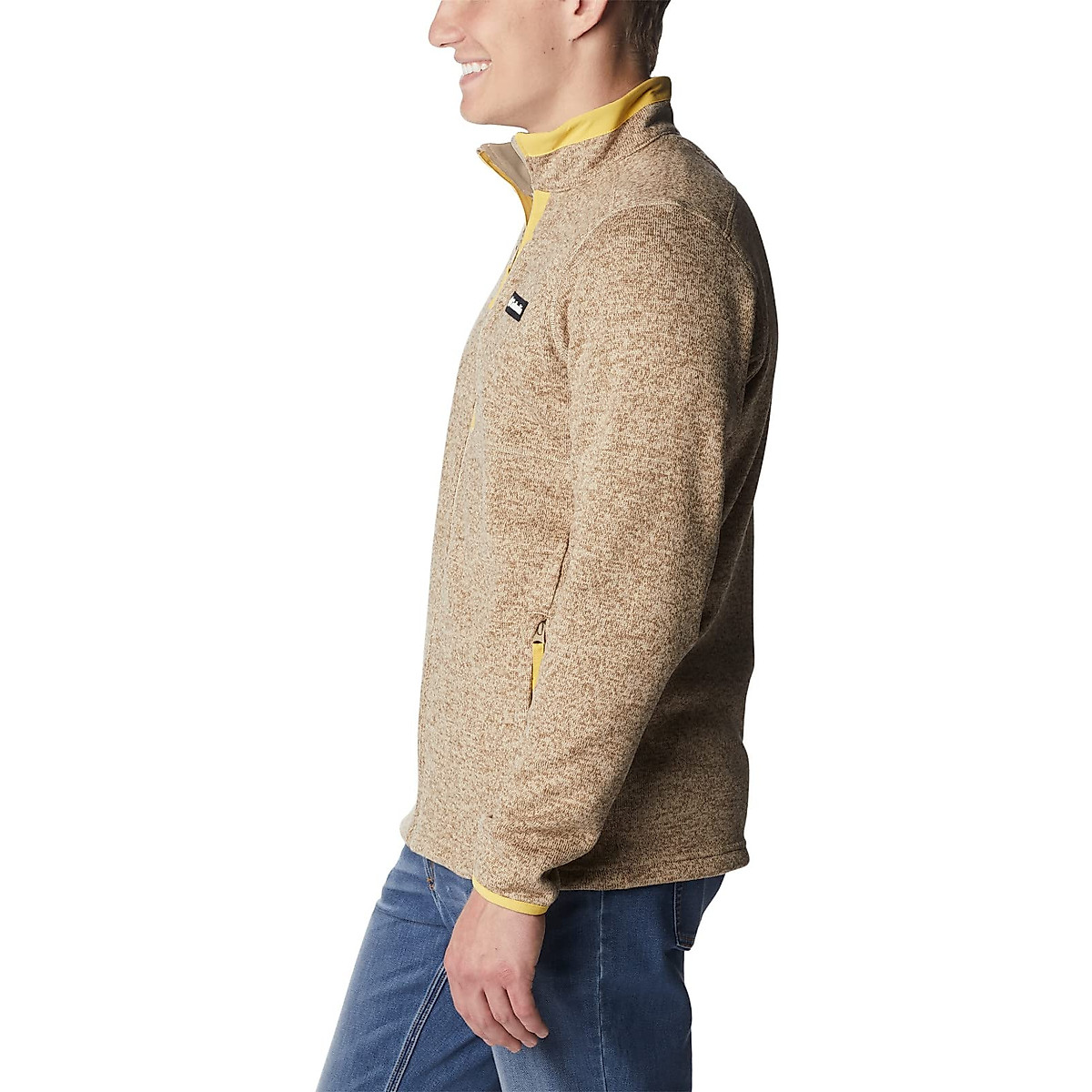 Columbia Men's Sweater Weather Full Zip, Ancient Fossil Heather, Large