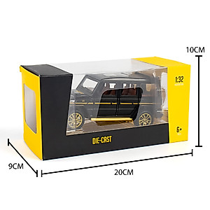 iLooboo Alloy Collectible Black Benz G63 AMG Toy Vehicle Pull Back Die-Cast Car Model with Lights and Sound