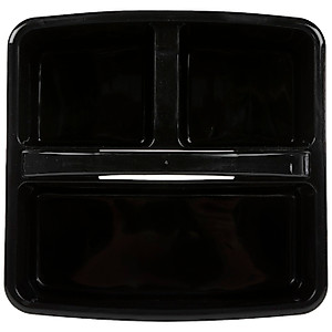 Hobby Lobby Organizer Caddy, 3 Compartments, Large Handle, Black Plastic, Set of 2, for School Supplies