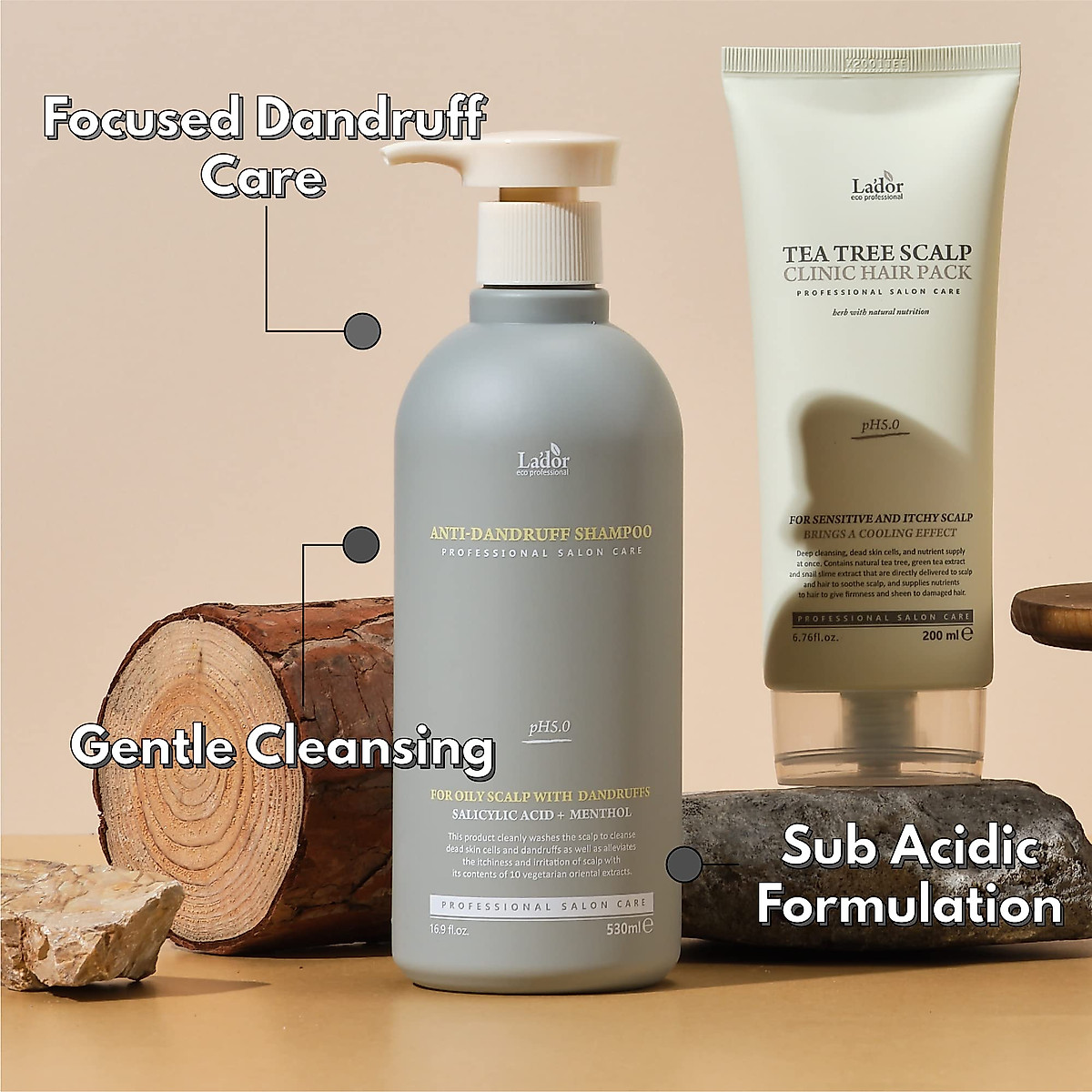 LA'DOR Anti-Dandruff Shampoo (16.9 fl.oz.) - For Oily Scalp with Dandruff, Gently Cleanses Away Dead Skin Cells, Alleviates Itching and Irritation LADOR