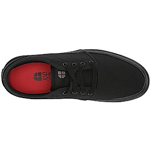Shoes for Crews Merlin, Men's, Women's, Unisex Slip Resistant Canvas Work Shoes, Water Resistant, Black, Men's 9.5 / Women's 11