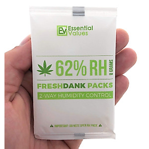 Humidity Packs (10 Pack / 8 Grams), 62-Percent RH FreshDank | 2-Way Control That Keeps Your Product Fresher for Longer by Essential Values