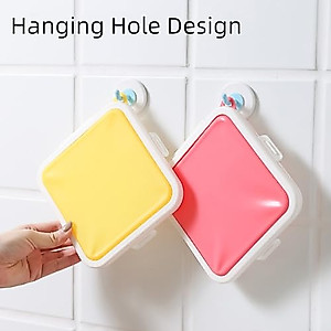 IZKOOKE Sandwich Containers Reusable, Silicone Sandwich Storage with Snap-Off, Sandwich Box for Lunch, BPA Free, Leakproof, Plastic Food Holder (2 Pink)