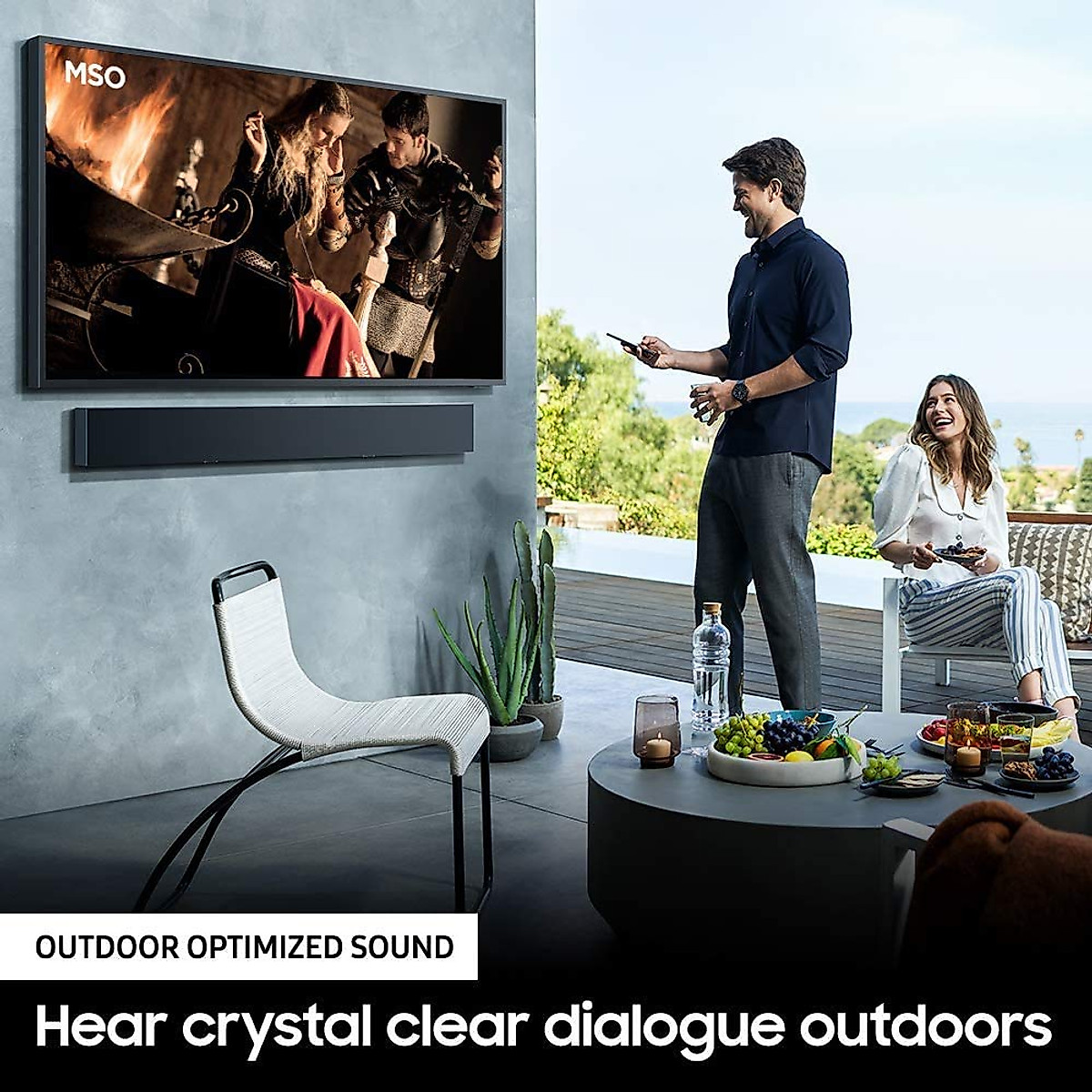 Samsung 65" LST7 QLED Terrace 4K UHD Smart TV 2020 (Alexa Built-in) with Samsung The Terrace Soundbar w/Dolby 5.1ch (2020)