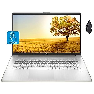 2021 Newest HP Pavilion 17 Laptop, 17.3" HD+ Touchscreen Screen, AMD Ryzen 3 5300U(Beats i7-8265U), 16 GB RAM, 512GB PCIe NVMe SSD, Long Battery Life, Webcam, Mics, WiFi, Windows 10 Home, Gold
