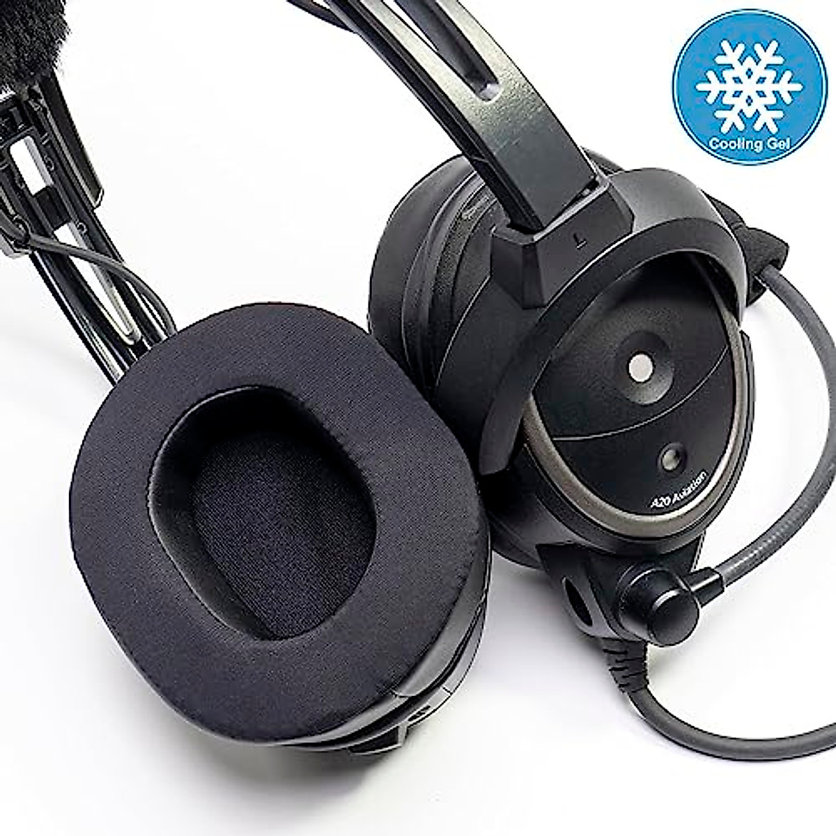 Voarmaks Cooling Gel Refresh Kit Compatible with Bose A20 A10 Aviation Headsets Featuring Cool Gel Material Slow Rebound Memory Foam,3 Durable Mic Foam Cover,Headband Cushion Pads