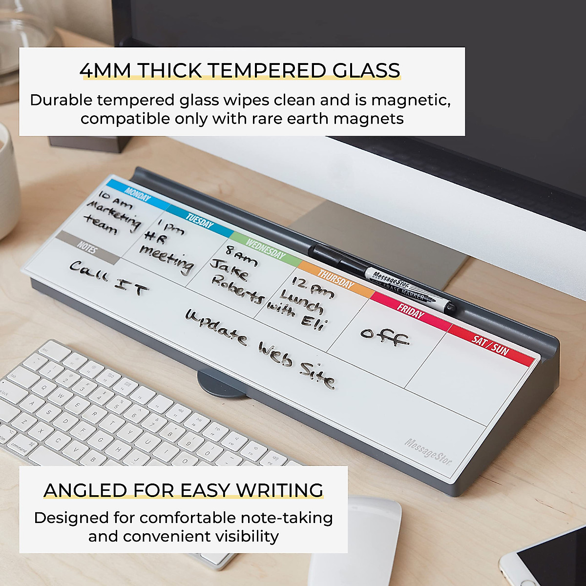 ECR4Kids MessageStor Keyboard Write and Store, Desk Organizer, Assorted