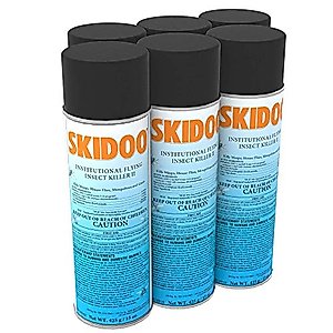 Diversey 5814919 Skidoo Institutional Flying Insect Killer II, Kills Flies, Gnats, Mosquitoes, Wasps & More, Aerosol Spray, 15-Ounce (Pack of 6)