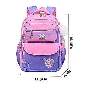 LYOUMEIT Cute Backpacks Set for School Girls,Halloween Gifts for Kids, School Backpack with Lunch Bag,16 Inch