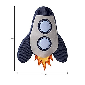 Lambs & Ivy Milky Way Rocket Ship Nursery Throw Pillow Plush