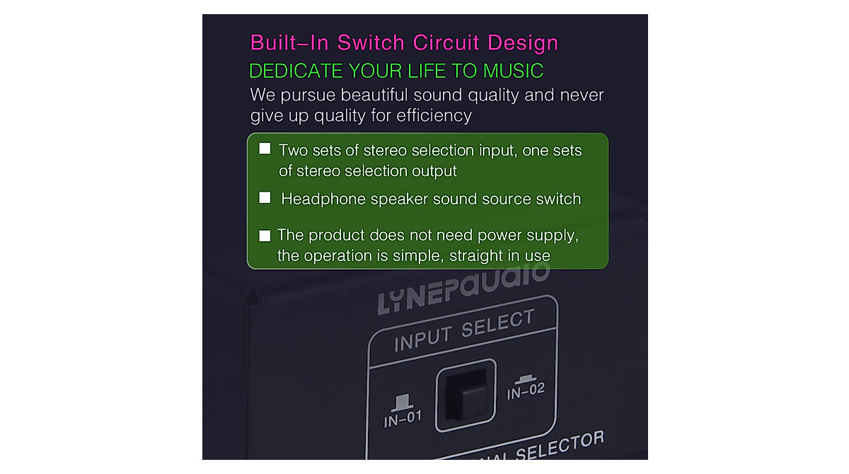 JINGFENG Audio Switcher: Seamless 2 in 1 RCA Solution
