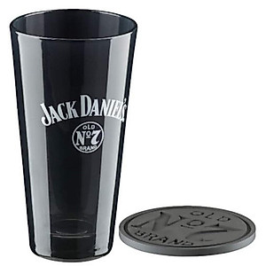 Jack Daniels Old No. 7 Tall Glass Mixing Glass Gift Set Whiskey Bar Glass Black
