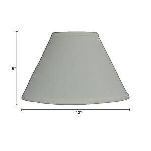 FenchelShades.com 5" Top Diameter x 12" Bottom Diameter 8" Height Fabric Empire Lampshade With Spider Attachment (Linen Beige Homespun)