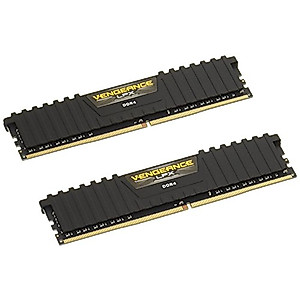 Corsair CMK8GX4M2A2400C16 Vengeance LPX 8GB (2x4GB) DDR4 DRAM 2400MHz (PC4 19200) C16 Memory Kit - Black
