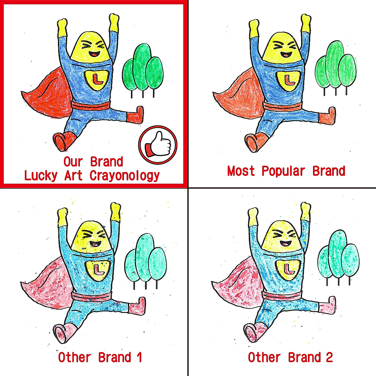 Lucky Art 20 Sets of 4 Packs (80 count) Standard Size Crayons - Mini Crayon Packs Non-Toxic Crayons; Crayons in bulk for Kids Party Favors, School Supplies for Teachers & Travel Crayons