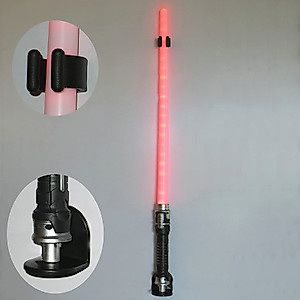 Universal Lightsaber Wall Mount for a Any Lightsaber, Light Saber Wall Rack, Wall Holder Lightsaber Display Stand, Light Sabers Closet Organization Hooks Spring Clip - Not included Lightsaber